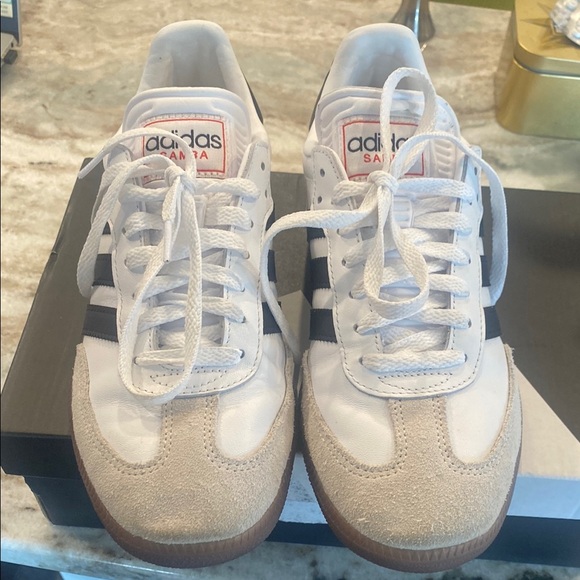 adidas | Shoes | Adidas Samba White And Black Athletic Shoes | Poshmark